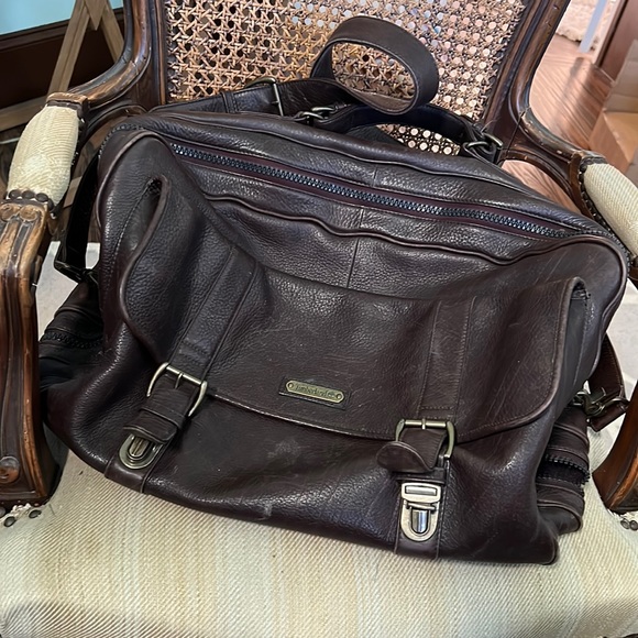 Timberland | Bags | Leather Timberland Travel Luggage Duffle Work Bag ...